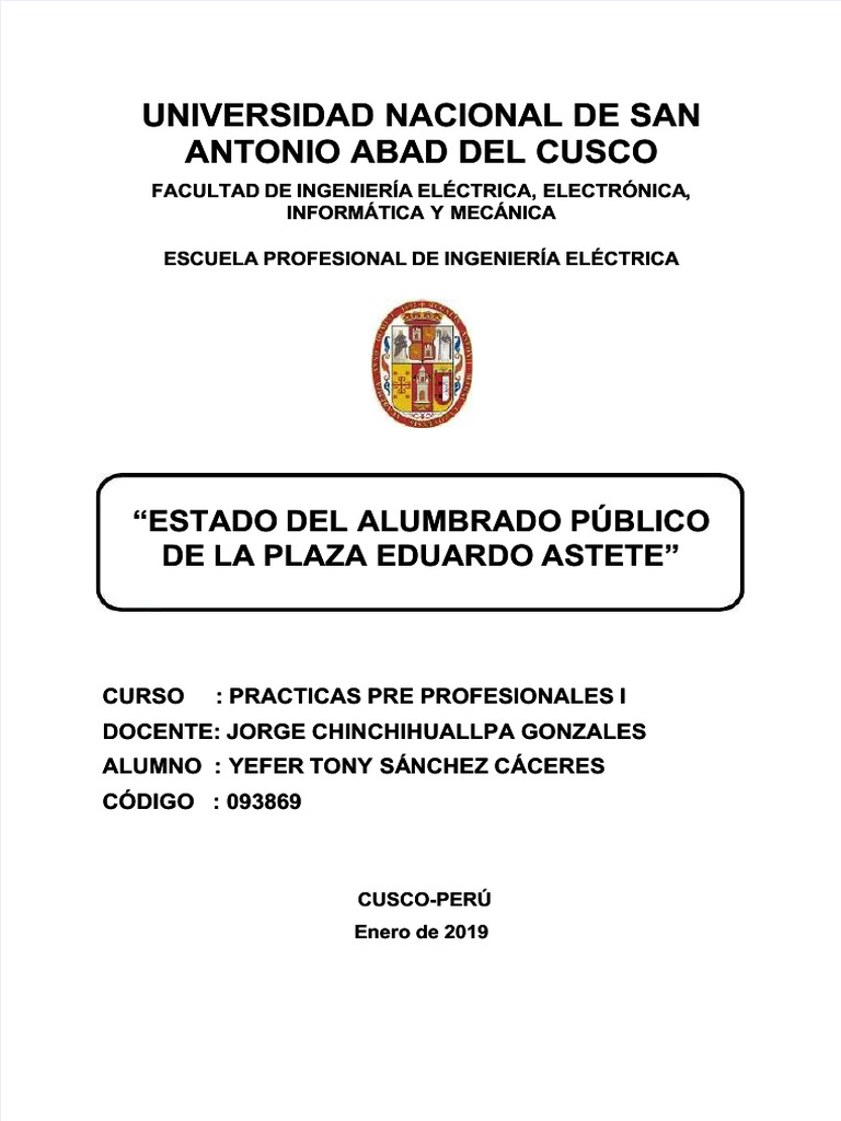 PDF Yefer T Sanchez Caceres Estado Del Alumbrado Publico - Compress | PDF | Cooking, Food & Wine ...