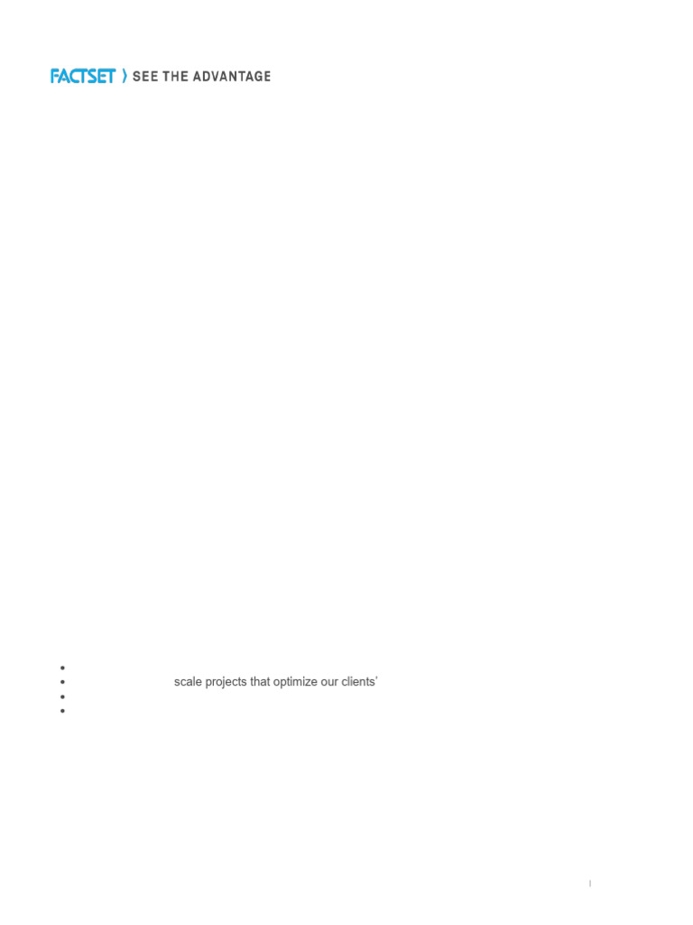 Client Solutions Associate - FactSet Job Description | PDF | Fact Set