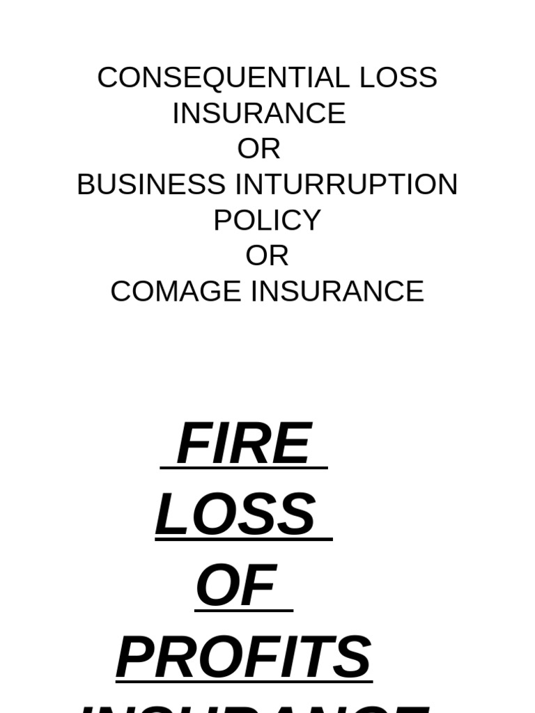 4.4.3.2. Consequential Loss Insurance | PDF