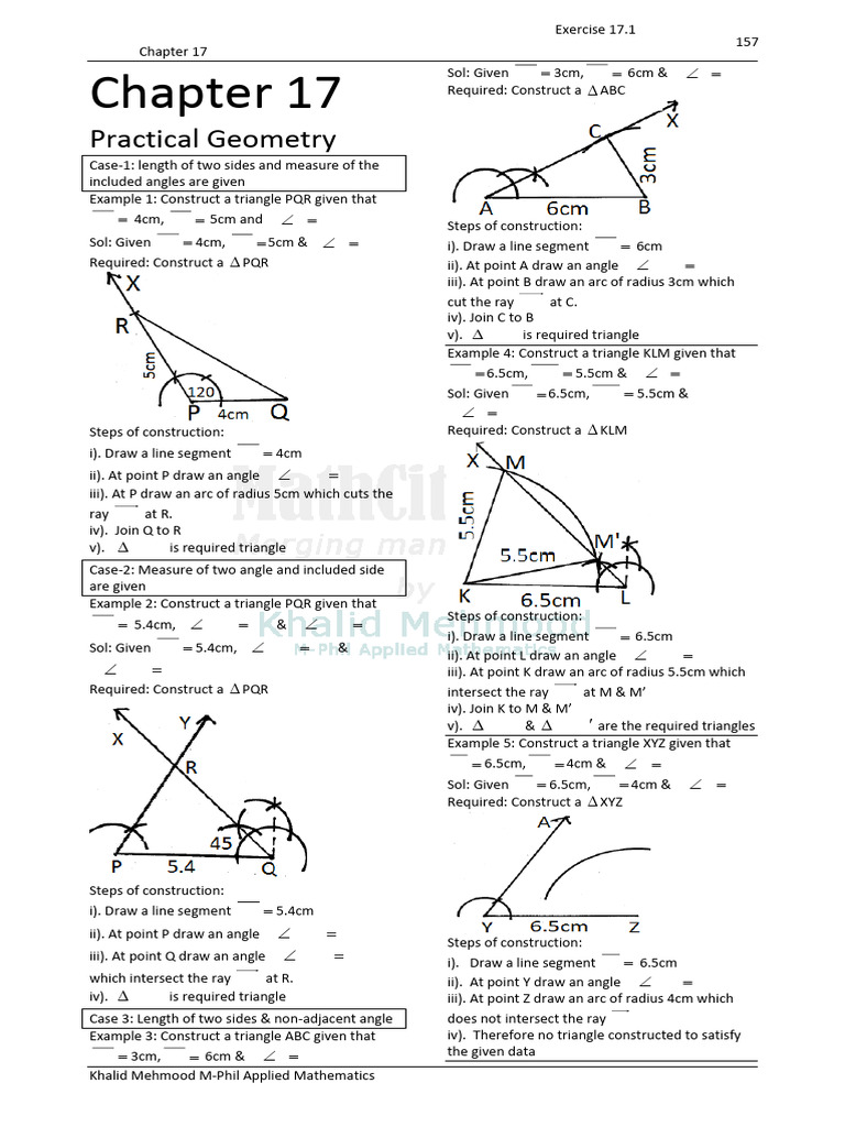 KPK 9th Maths ch17 | PDF | Triangle | Line (Geometry)