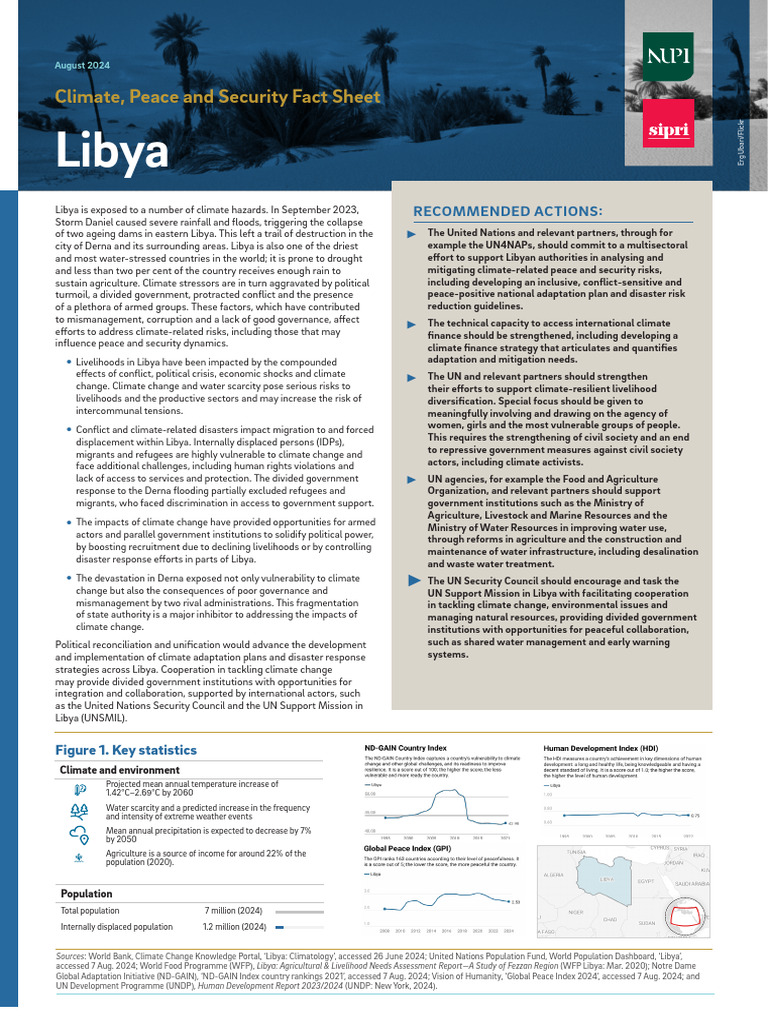 01 SIPRI-NUPI Fact Sheet Libya August - 270824 Ny | PDF | International ...