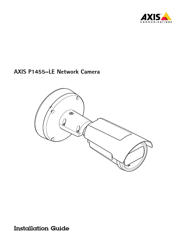 Axis p1455 Le Network Camera Installation Guide en US 117256 | PDF ...