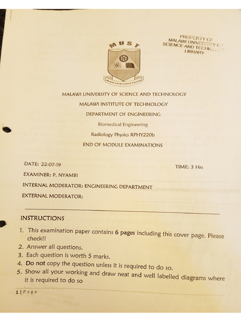 Radiology Physics | PDF