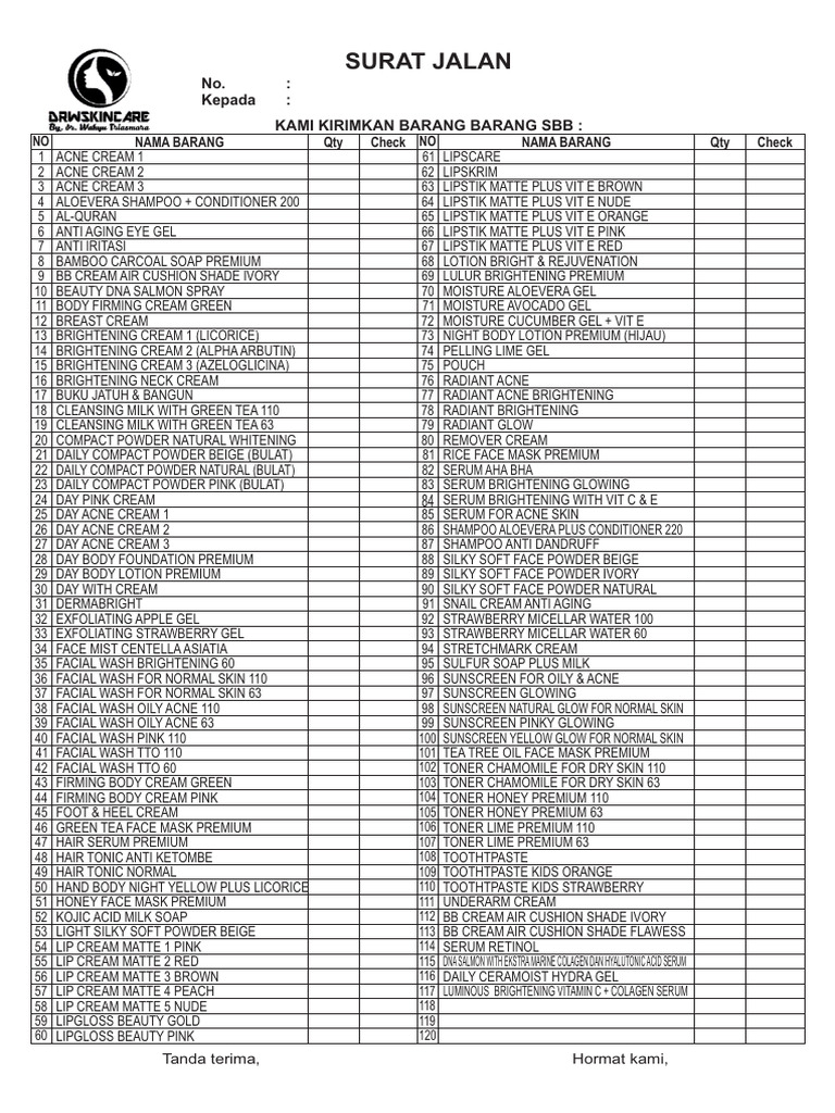 Nota DRW Fix | PDF | Toiletry | Skin