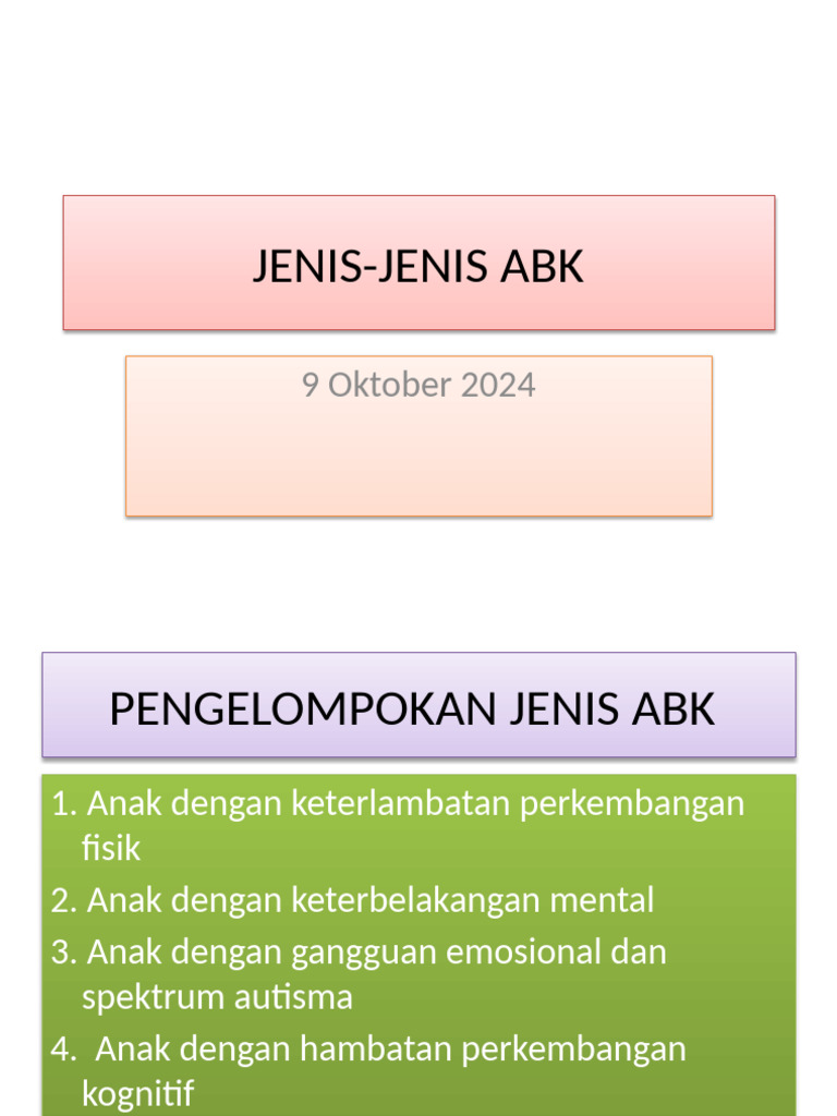 (Kel 1) JENIS JENIS ABK | PDF