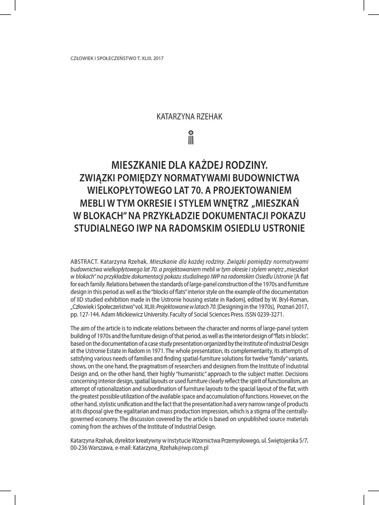 Mieszkanie Dla Każdej Rodziny Związ | PDF