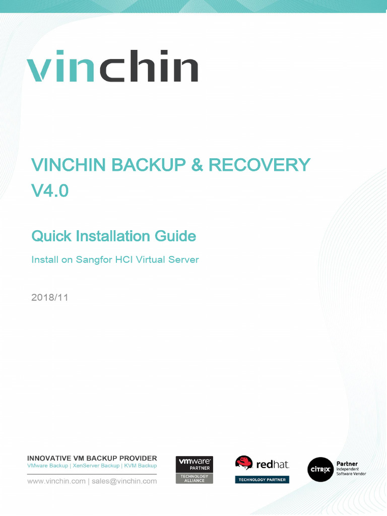 Quick Installation Guide For Sangfor HCI Vinchin Backup & Recovery v4.0 ...