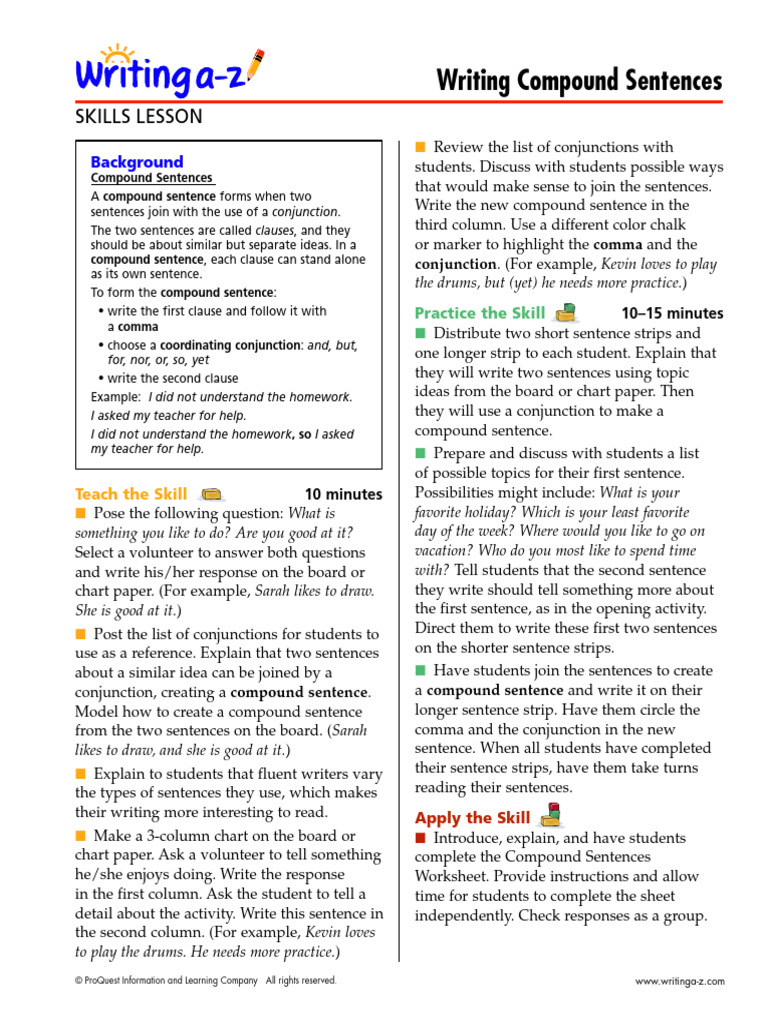 waz_compndsentnce_lesson | PDF | Grammar | Syntax