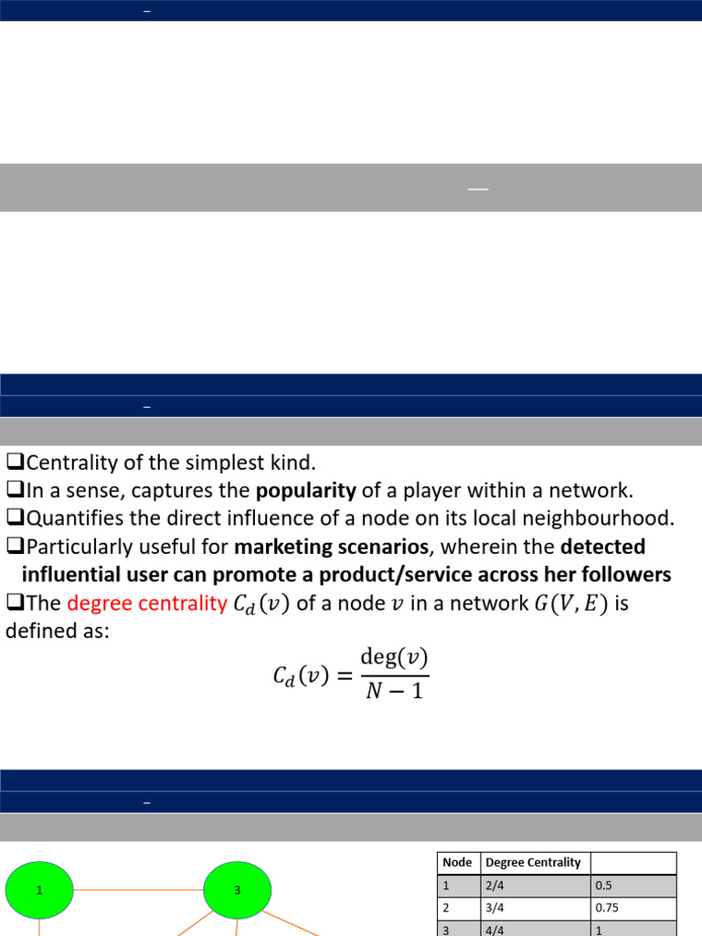 Social Network Analytics: Centrality Measures | PDF | Theoretical Computer Science | Discrete ...