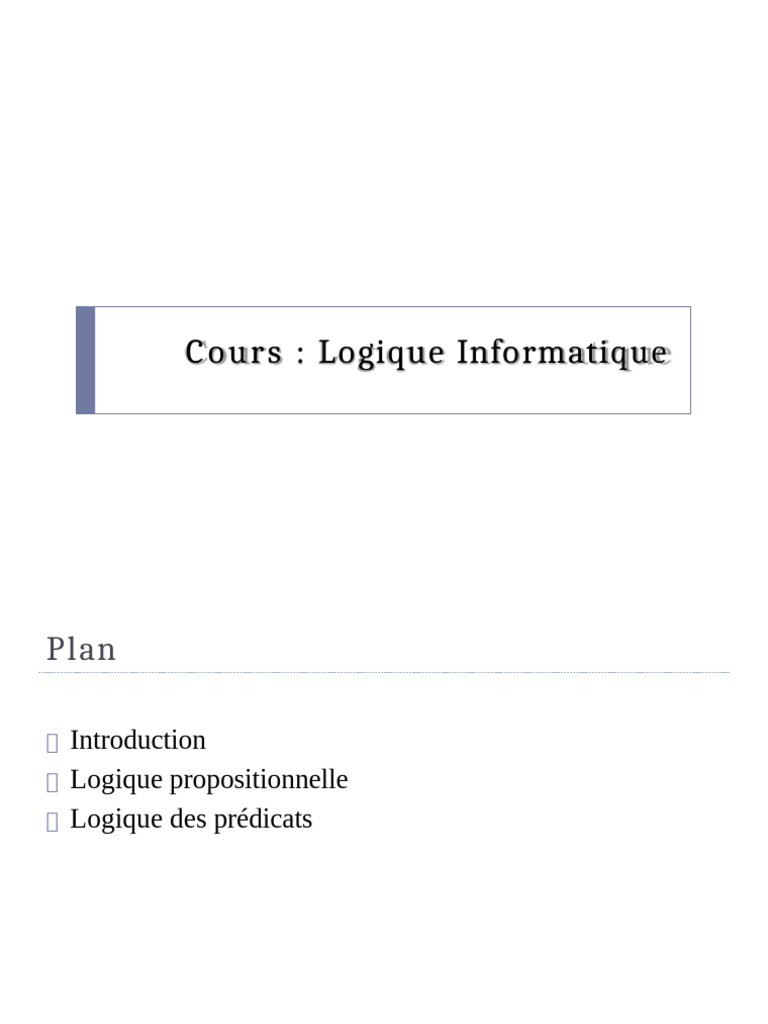 Logique Formelle Computer Science | PDF | Interprétation (Logique ...