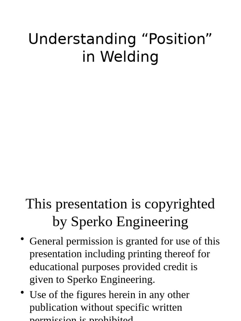 Production Welding Positions | PDF | Rotation | Orbital Inclination