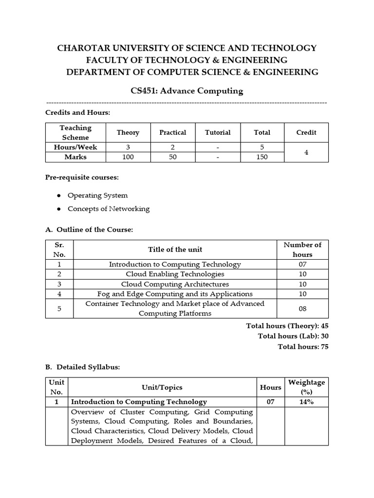 CS451 - Advance Computing | PDF | Cloud Computing | Virtualization