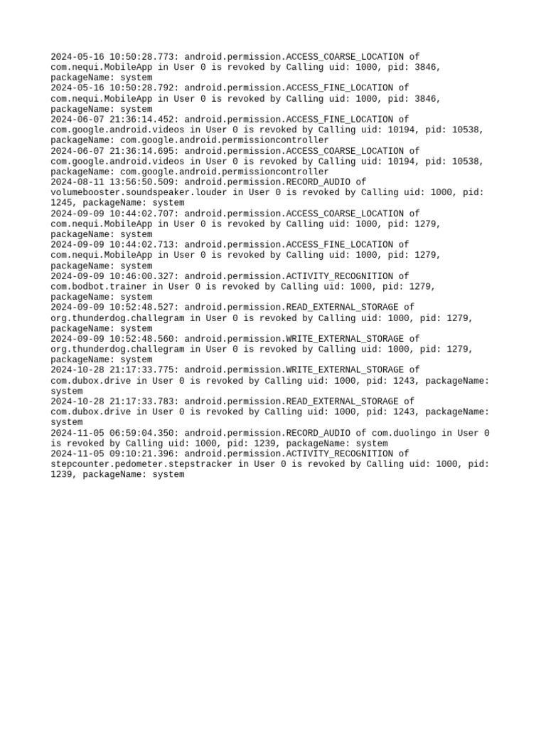 Perm Debug Info | PDF
