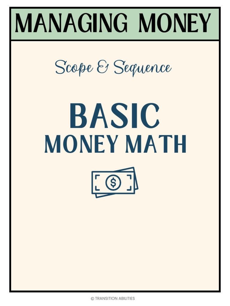 Scope & Sequence: Managing Money | PDF | Money | Copyright