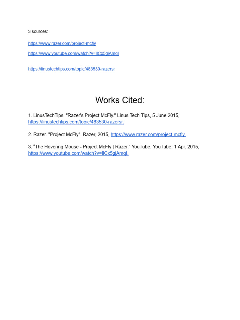 Citing Your Sources - MLA - Liam T | PDF | Art