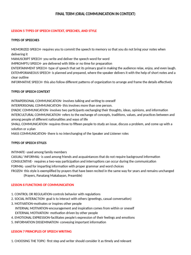 FINAL-TERM-POINTERS | PDF | Communication | Motivational