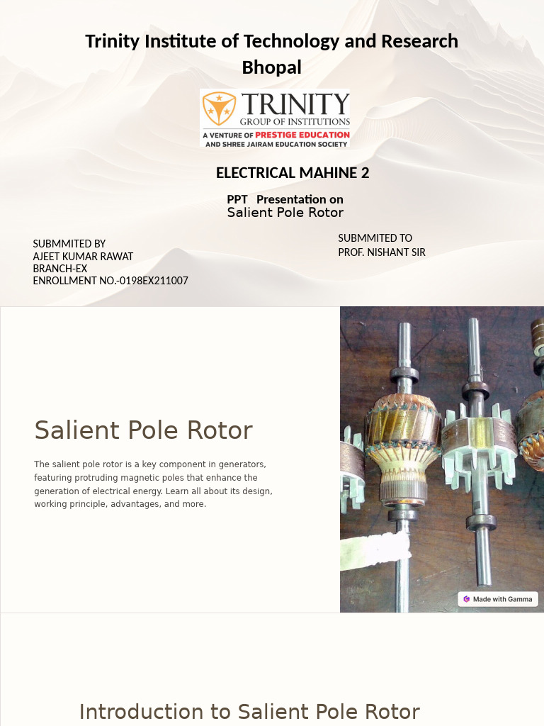MACHINE 2 Salient-Pole-Rotor | PDF | Electric Generator ...