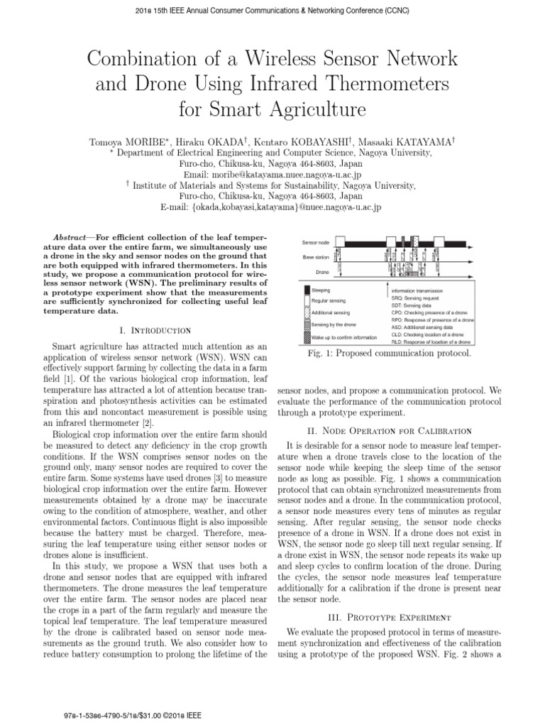 Combination of A Wireless Sensor Network and Drone Using Infrared Thermometers For Smart ...