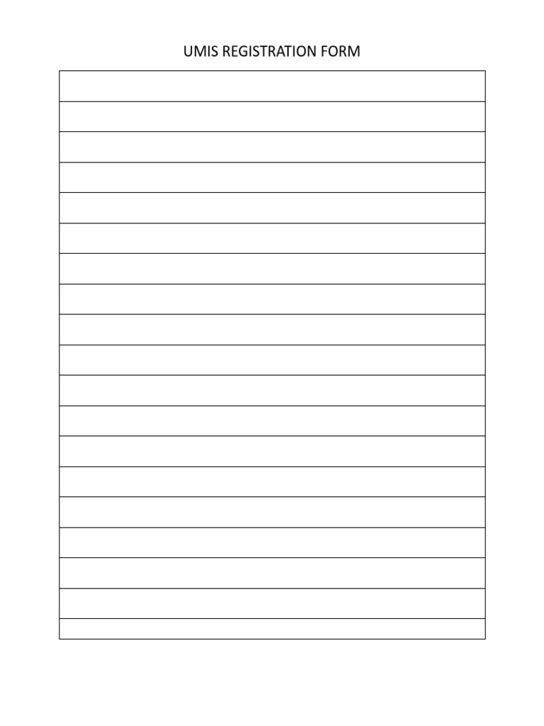 Umis Registration Form | PDF