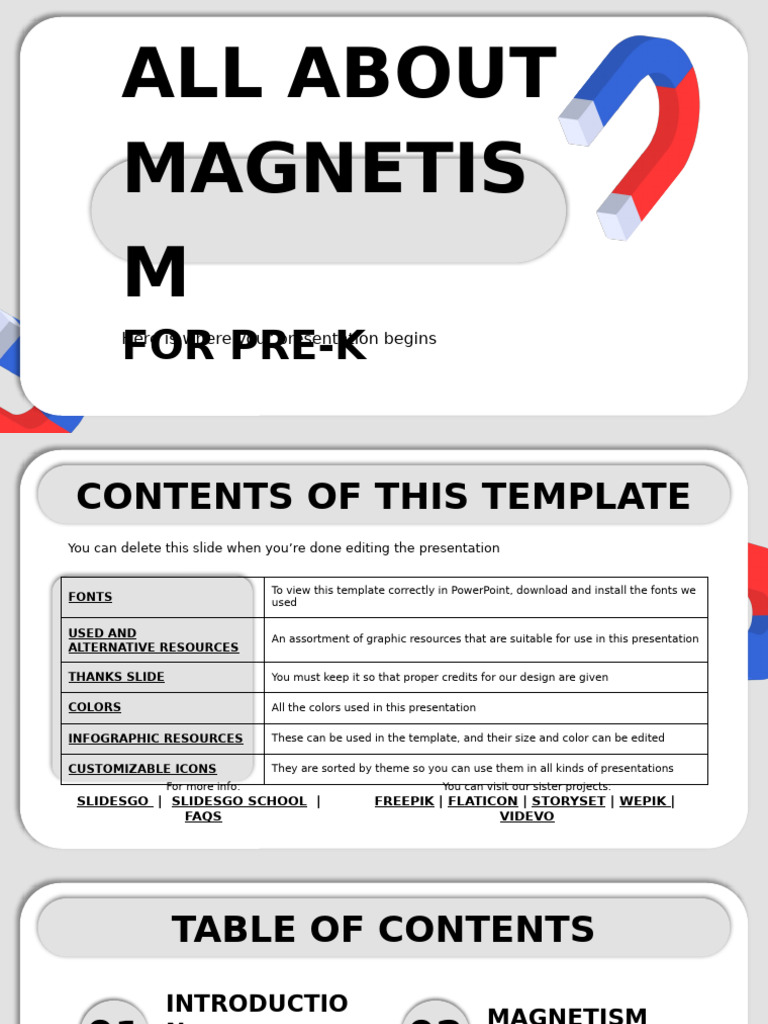 All About Magnetism For Pre-K by Slidesgo | PDF | Planets | Sun