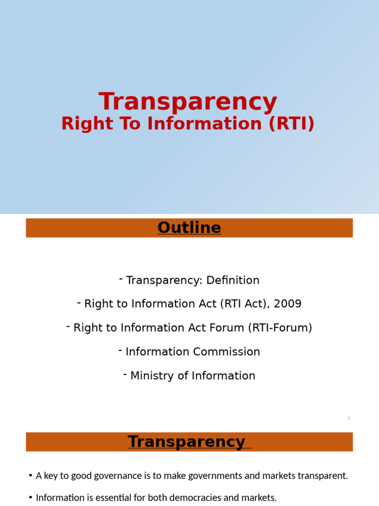 Lecture-9.1 Transparency - Spring2024 | PDF | Freedom Of Information ...