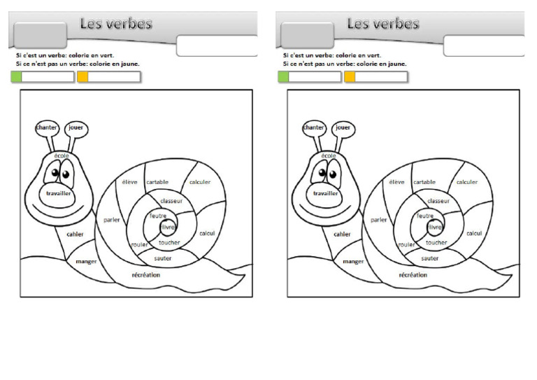 Pour 28-09 Coloriage Magique Verbes | PDF