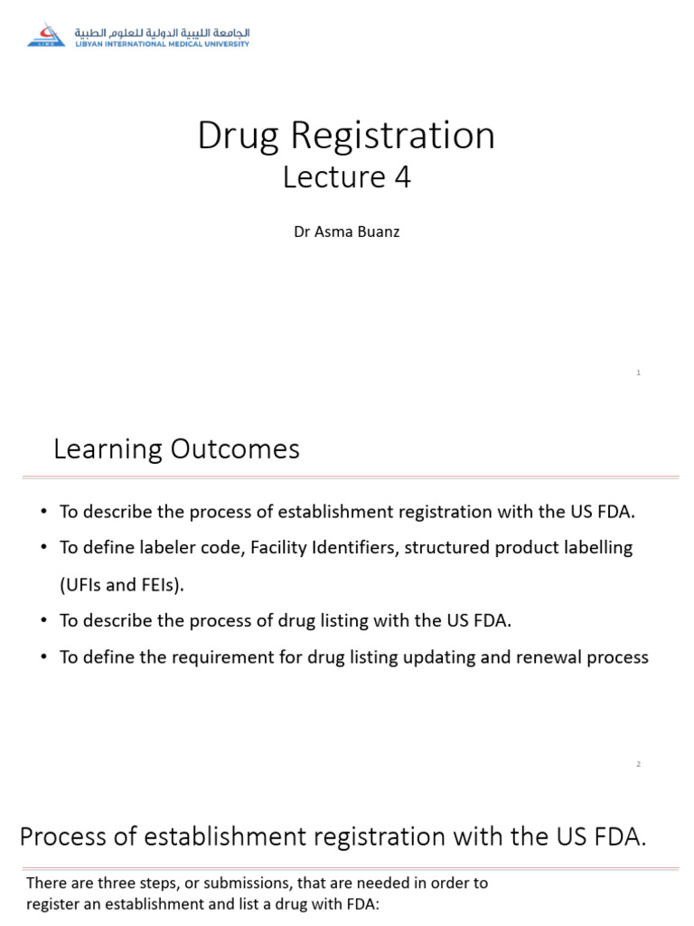 Drug Registration | PDF | Food And Drug Administration | Medicine
