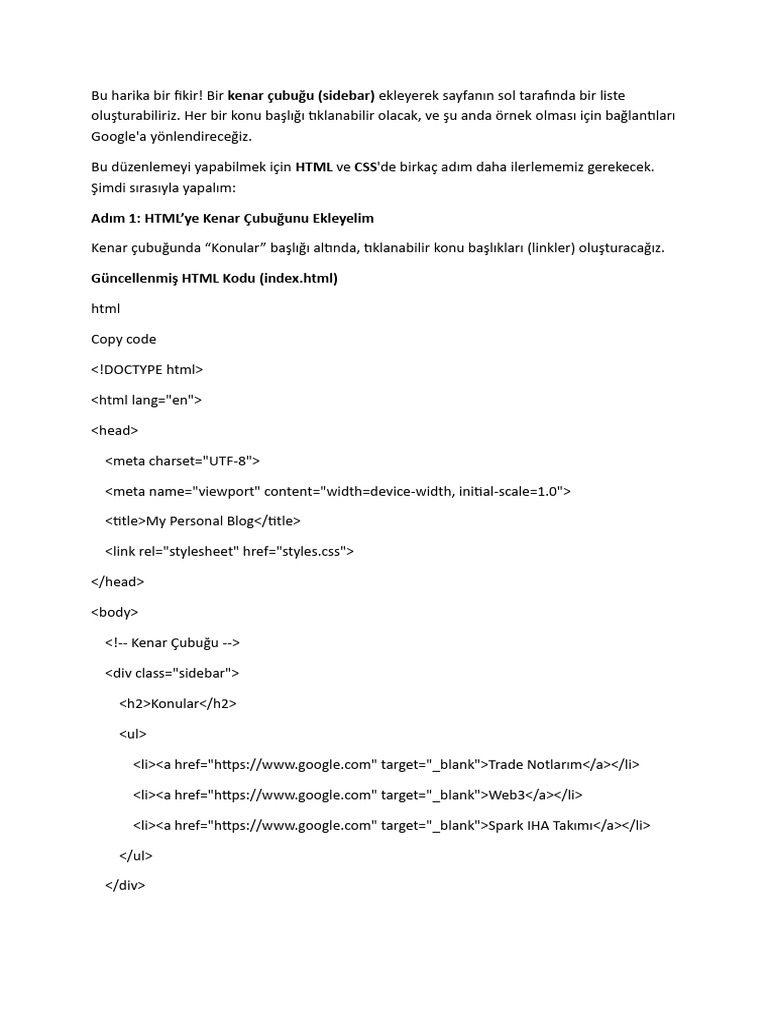 Web 15.11.24 Notlar | PDF