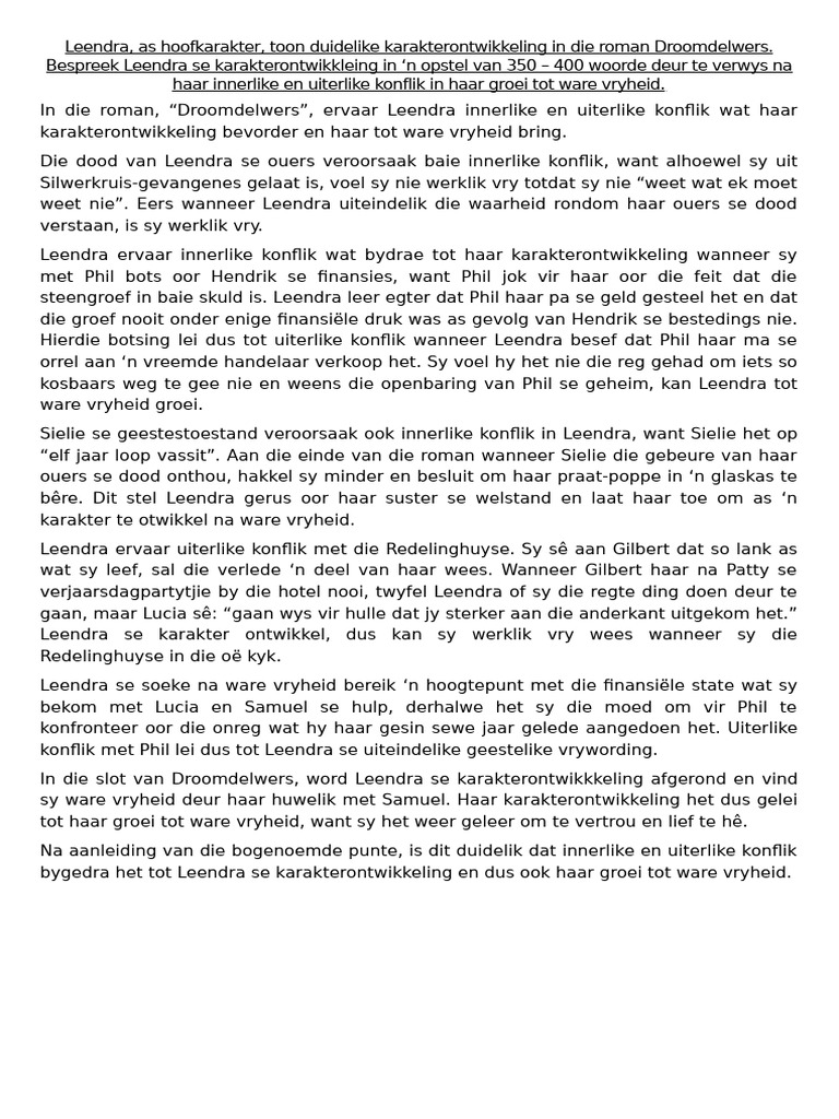 Droomdelwers Langvrae | PDF