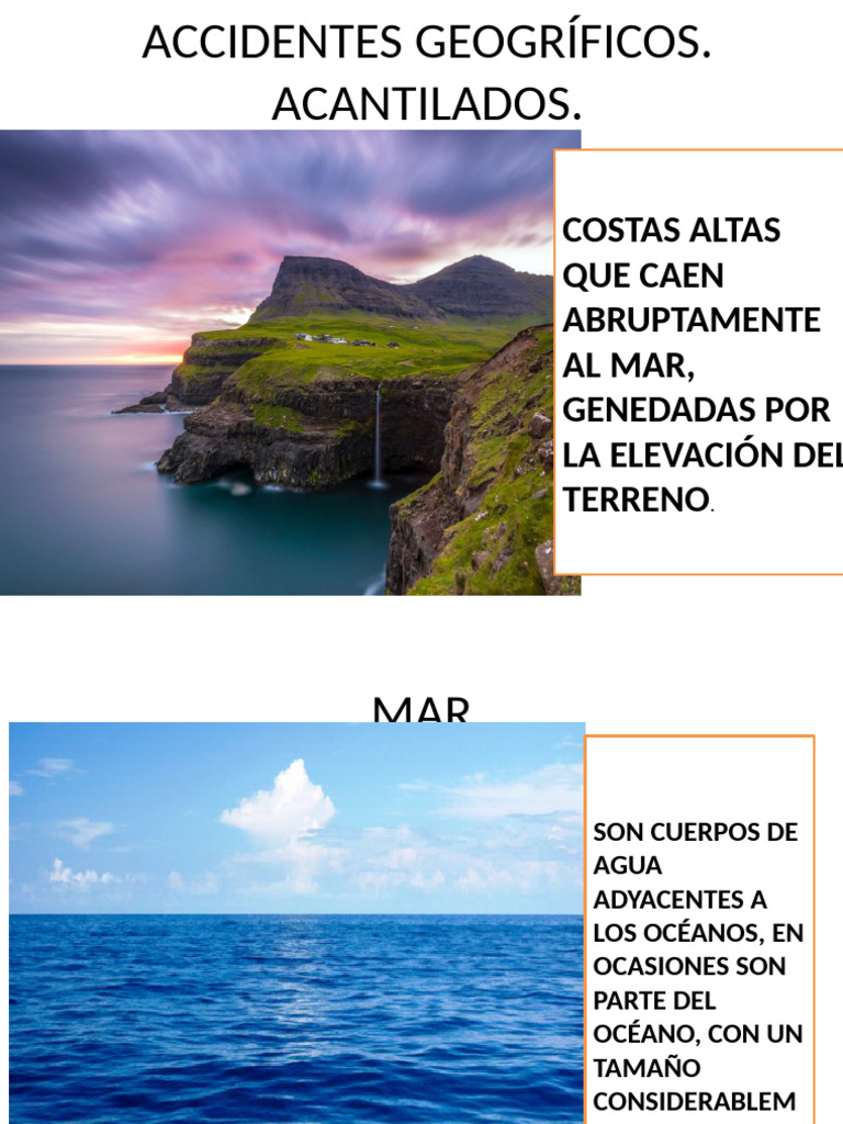 Accidentes Geogríficos | PDF | Isla | Mar