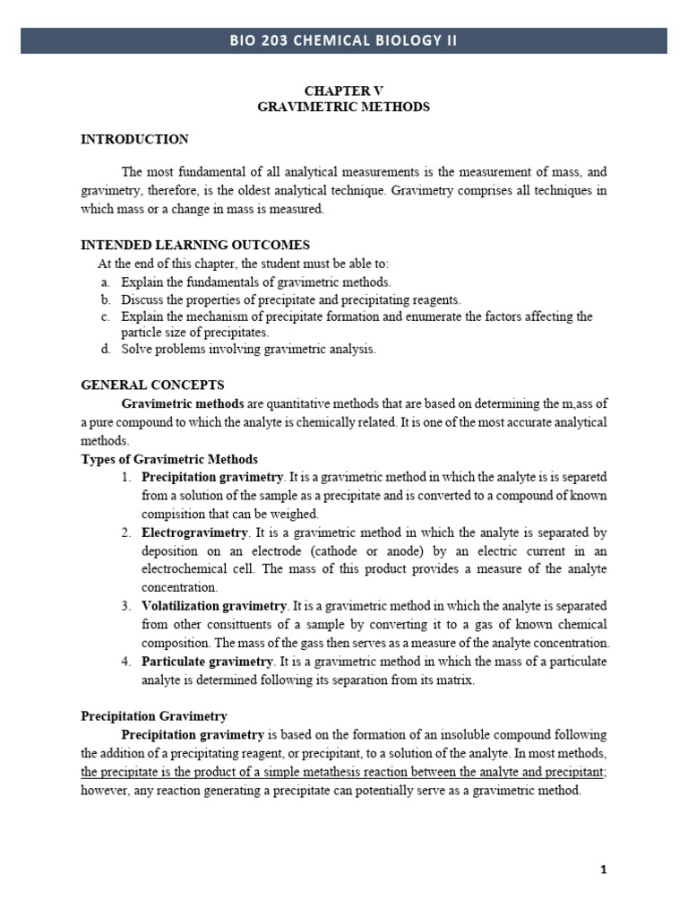 CHAPTER-V-BIO-203 | PDF | Precipitation (Chemistry) | Solubility