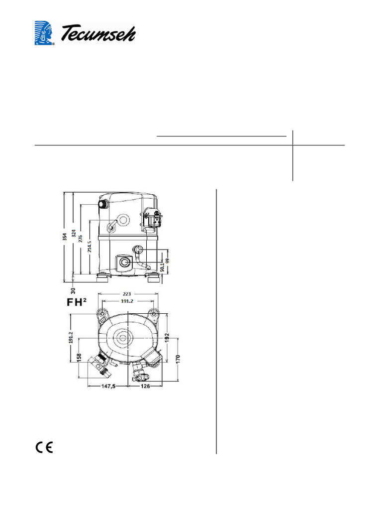 Compresseur FH4524Z-XC Spécifications | PDF