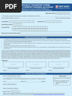 HDFC Current Account Switching Form | PDF | Economies