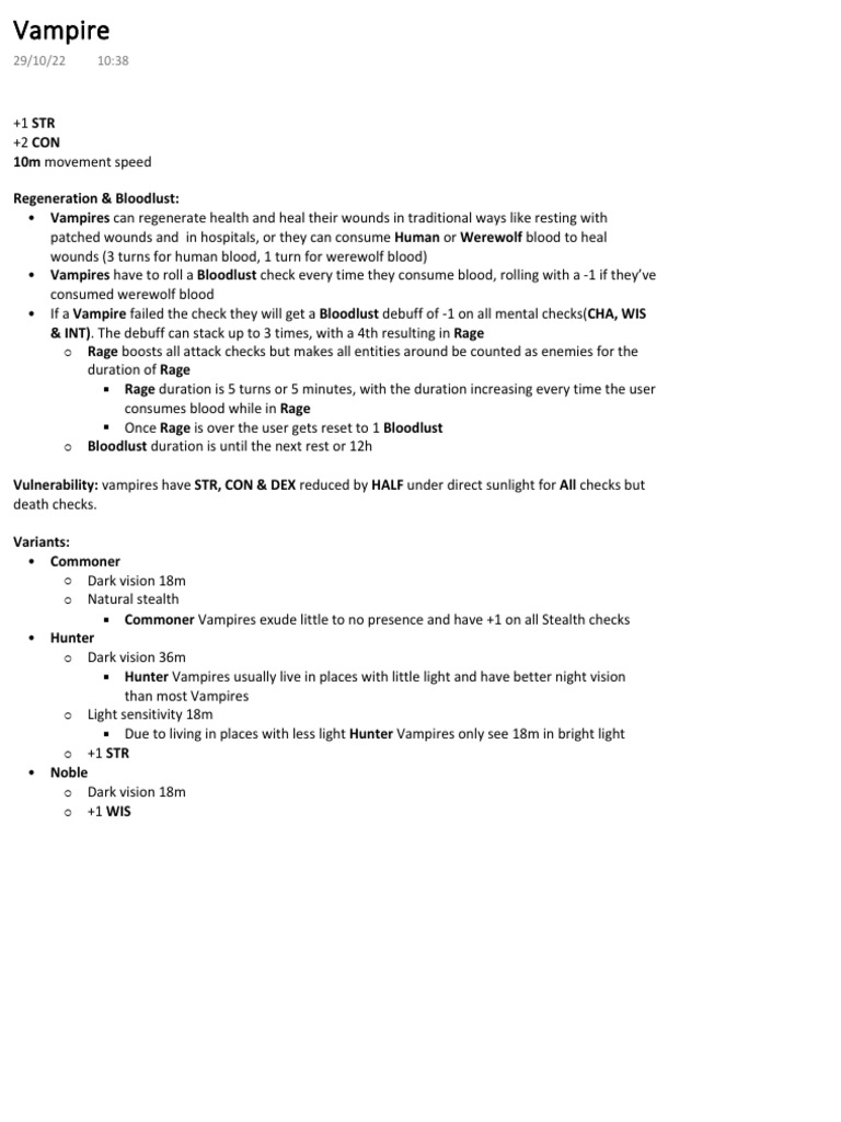 Vampire | PDF | Wellness