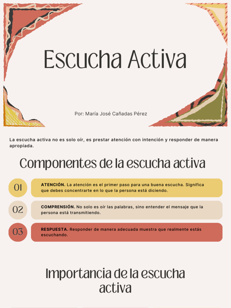 Presentación Escucha Activa | PDF | Relaciones personales, crianza y ...