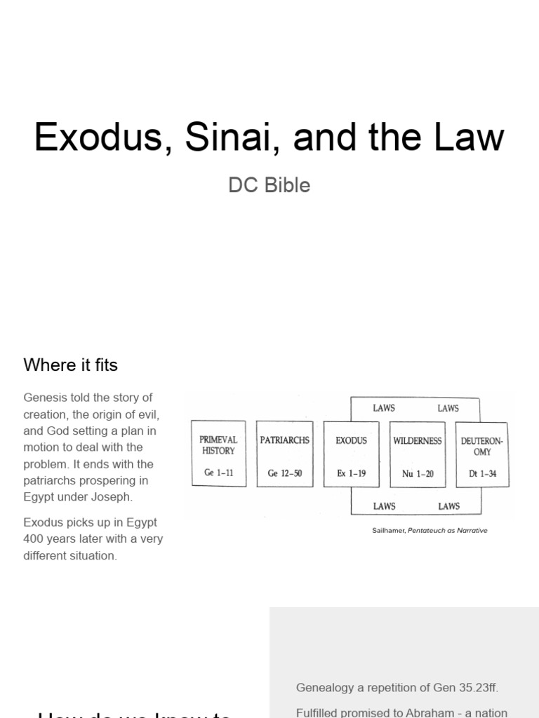 9 Exodus, Sinai, and the Law | PDF | Book Of Genesis | Book Of Exodus
