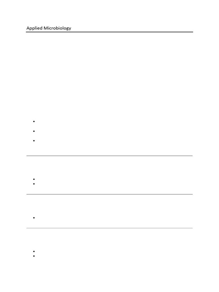 Applied Microbiology Notes | PDF | Influenza | Virus