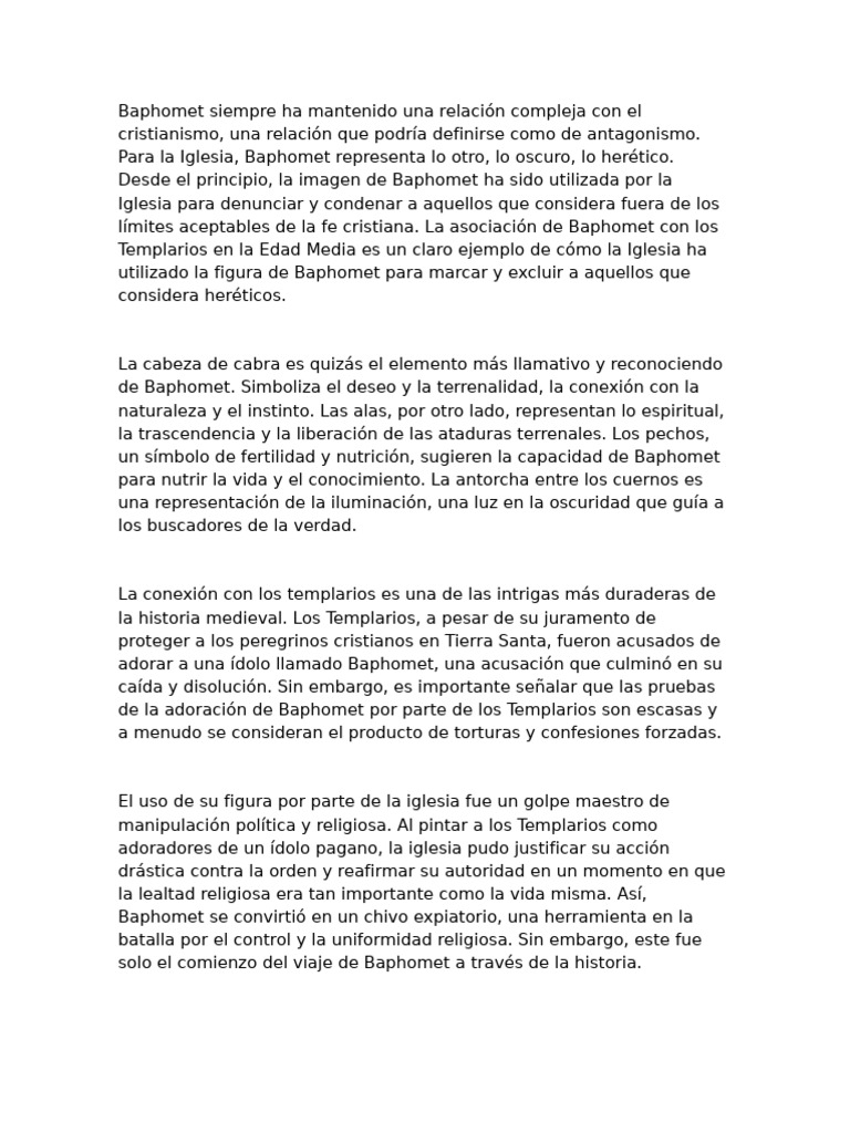 Historia de Baphomet y los Templarios | PDF | Ciencias sociales | Historia