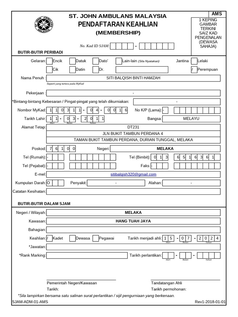 08.membershipADM 01 AMS - Rev01 | PDF