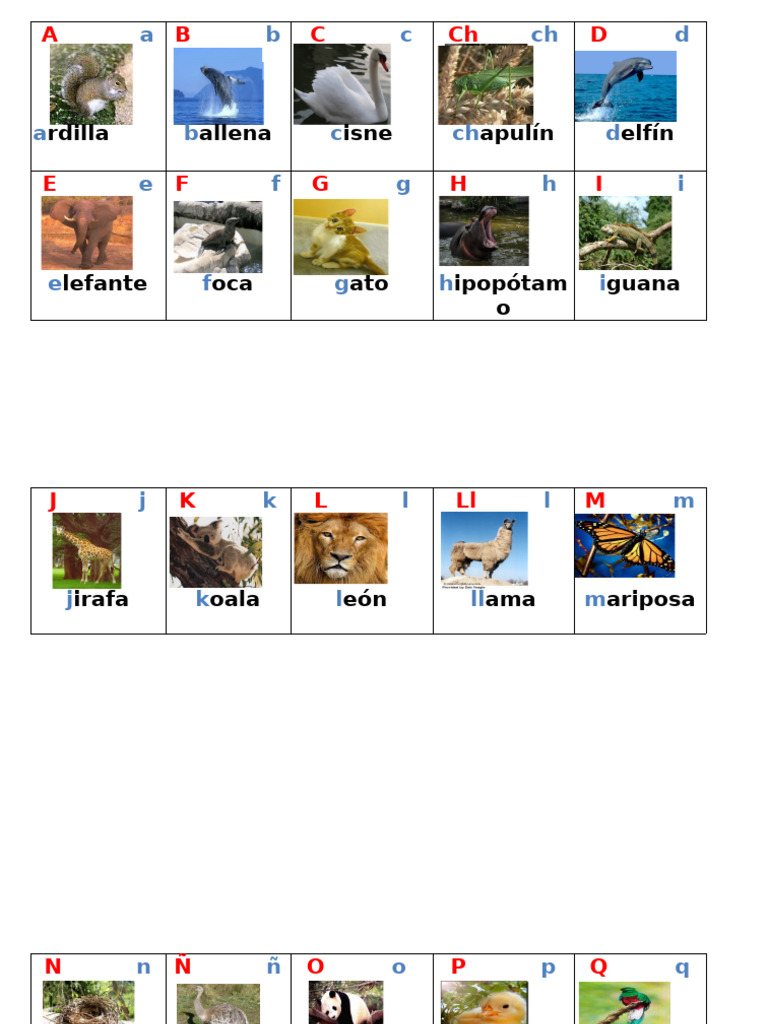Abecedario de Animales para Niños | PDF | Libros para adolescentes