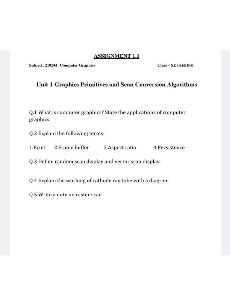 Assignment CG | PDF