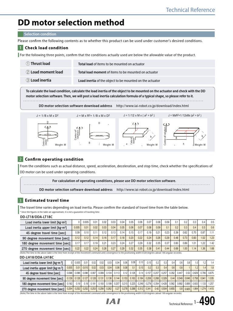 General-Catalog - Technical-Reference DD Motor Selection Method | PDF ...