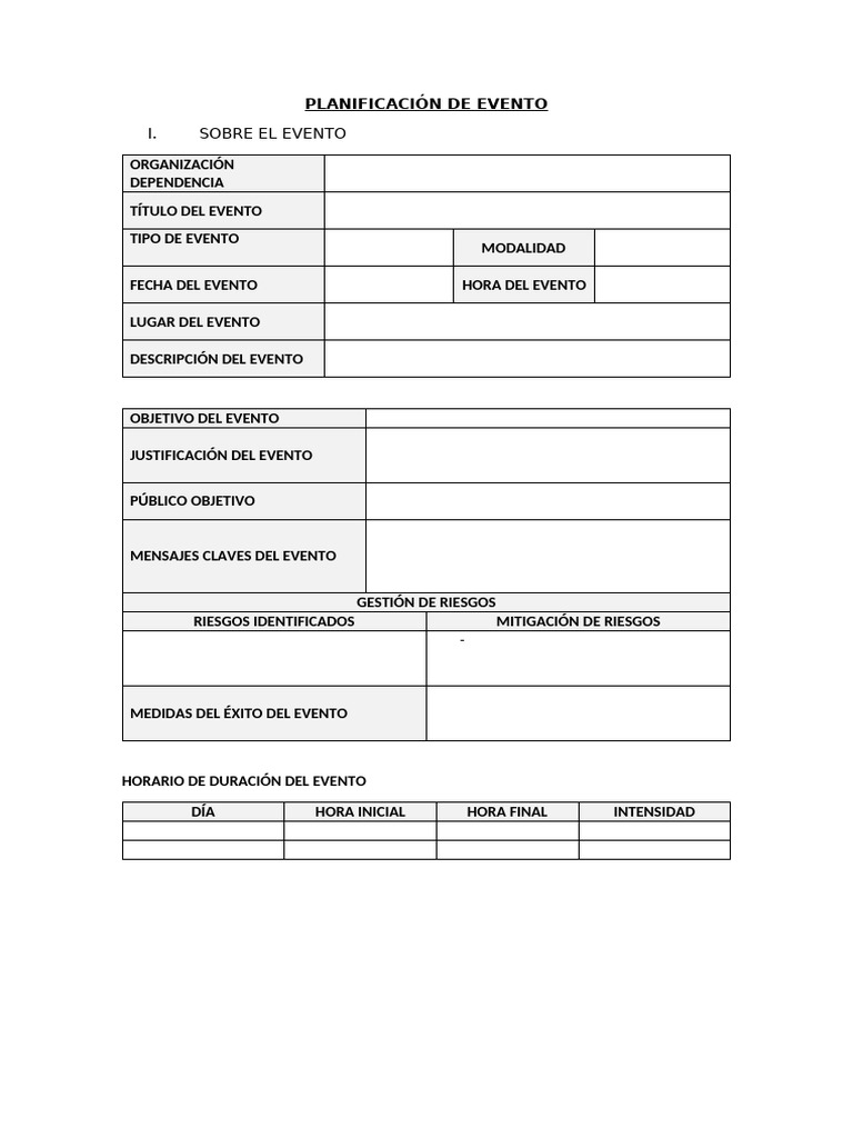 Ficha Técnica de Planificación de Un Evento | PDF | Business