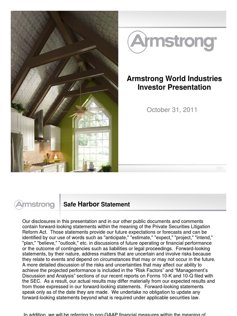 Armstrong World Industries Investor Presentation: Providing an Overview ...