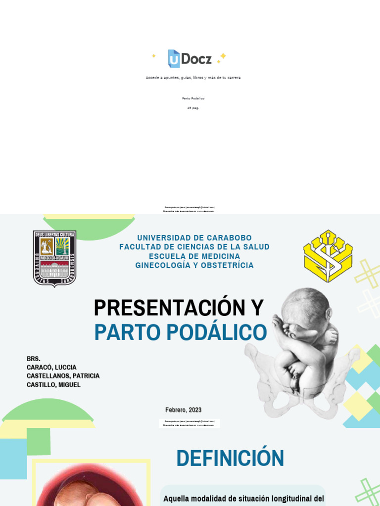 Parto Podalico | PDF | Pelvis | Parto