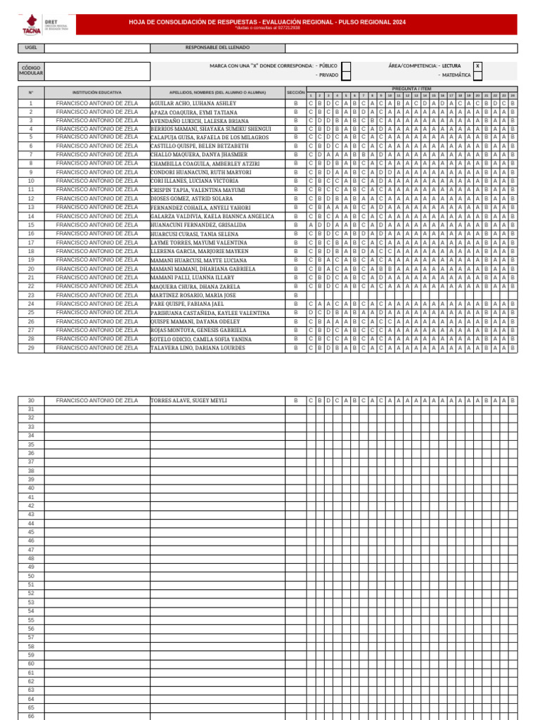 Plantiila 6to - MAT-LEC DRE Tacna 6°B - 14.11.24 | PDF