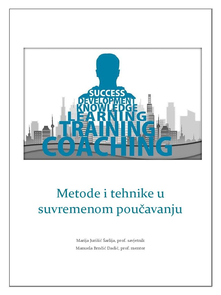 Metode Tehnike U Suvremenom Poucavanju Prirucnik | PDF