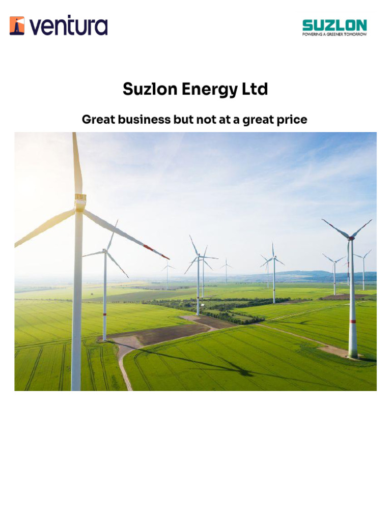 Suzlon Energy: Valuation Insights 2024 | PDF | Wind Power | Renewable ...