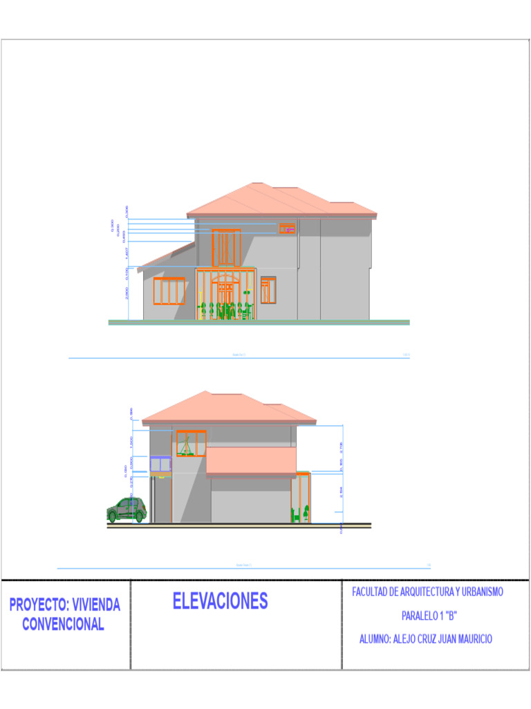 Elevaciones Alejo - Cruz - Juan - Mauricio | PDF