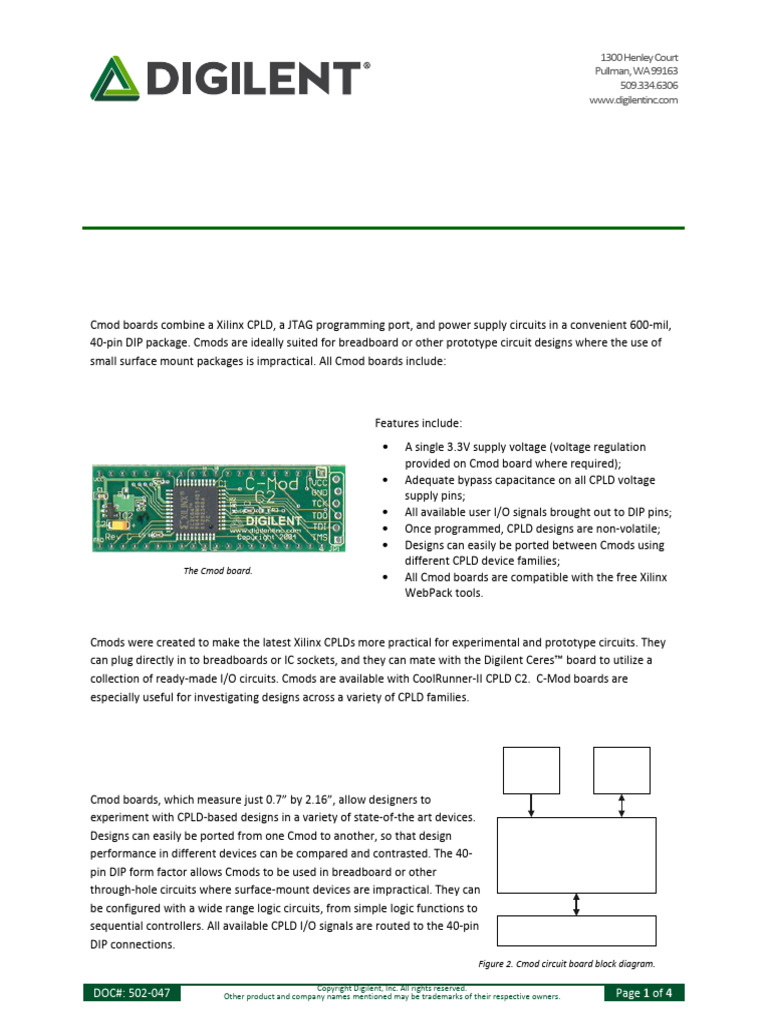 Cmod RM | PDF | Electrical Connector | Electronics